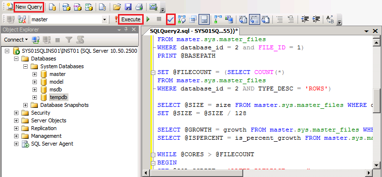Split SQL TempDB per number of Processor Core · Sysads Gazette